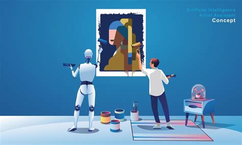 Robot Painting Creating Artwork Artificial Intelligence Artist