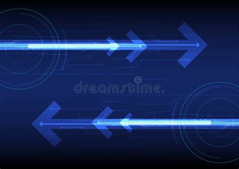 Vector Blue Future Abstract Technology Background Digital Data