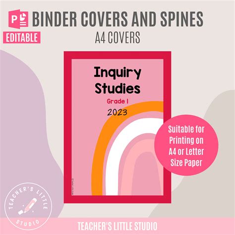 Bright Binder Covers And Spines Bright Rainbow Binder Labels