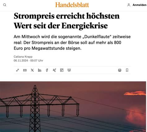 Wenn Erneuerbare Energien Knapp Sind Schießt Der Strompreis In Die