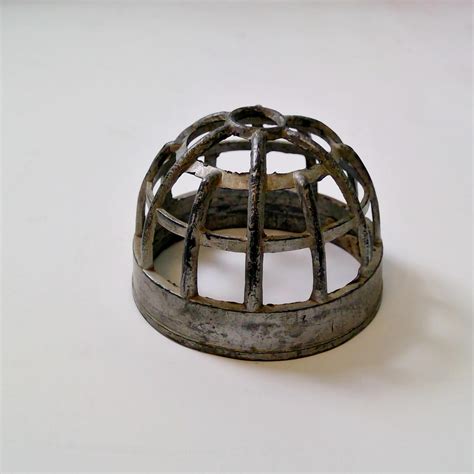 Vintage Metal Flower Frog Cage Etsy