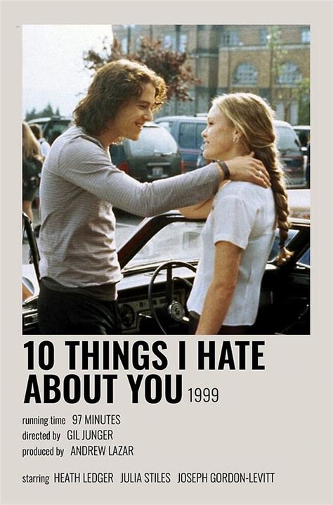 10 Things I Hate About You Poster Alternative Digital Art By Jesse