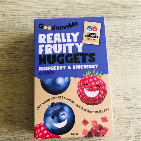 Fruit Nuggets Raspberry Blueberry Duo From Goodness Me Vegan