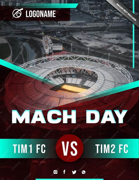 Premium Psd Mach Day Flyer Design Football Tournament