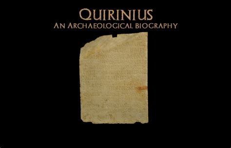 Quirinius An Archaeological Biography Bible Archaeology Report