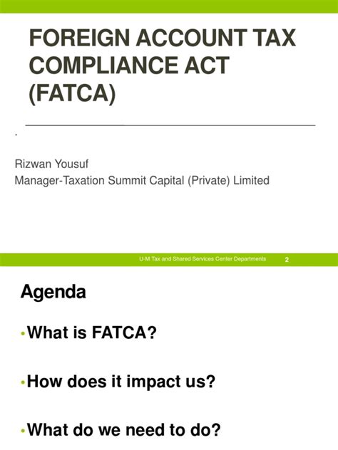 Foreign Account Tax Compliance Act Fatca Pdf Irs Tax Forms Withholding Tax