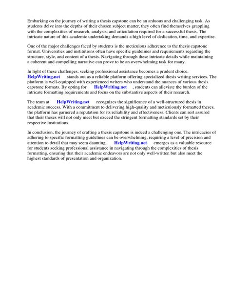 Thesis Capstone Format Pdf Corporate Social Responsibility Service Learning