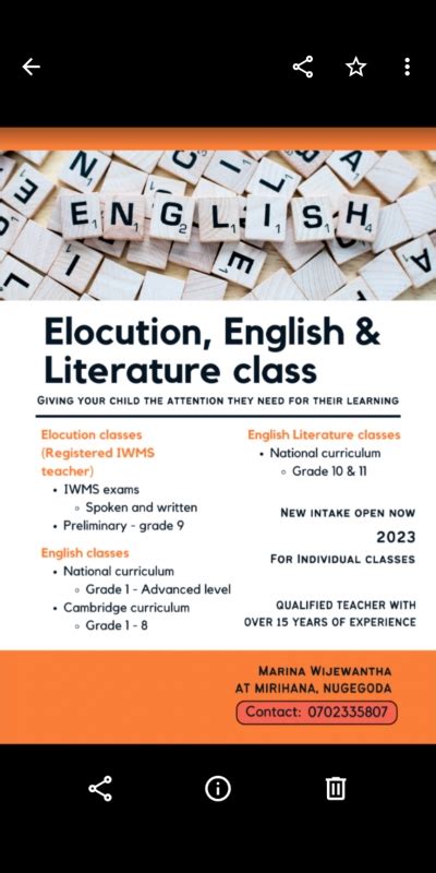 English And Elocution Classes English Elocution Languages Colombo