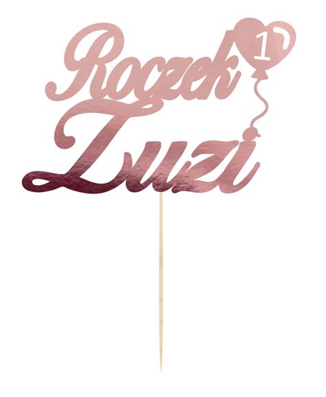 Topper Napis Tort Roczek Imię Pierwsze 1 Urodziny 5906800811271