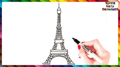 How To Draw The Eiffel Tower Clipart