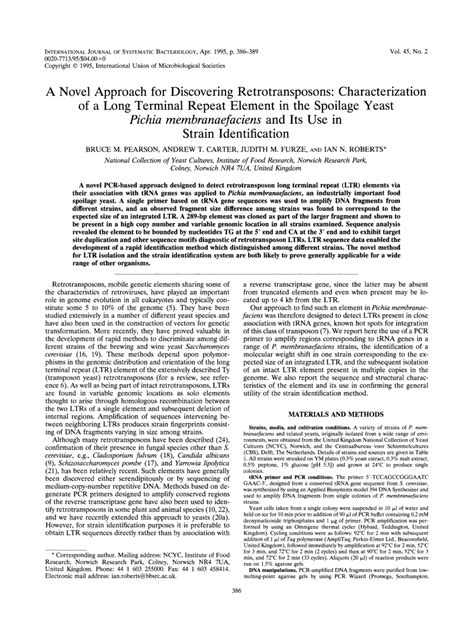 Pdf A Novel Approach For Discovering Retrotransposons