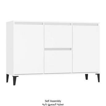 Shop Vidaxl Engineered Wood Sideboard Wmetal Legs 104 X 35 X 70 Cm