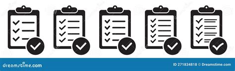 Clipboard With Check Mark Icon Isolated On Background Checklist Sign Symbol Stock Illustration