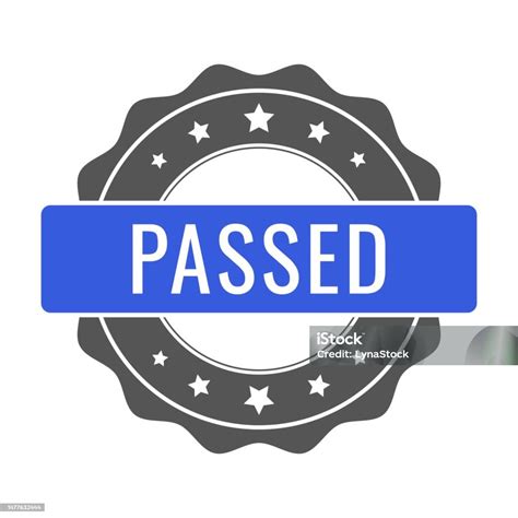 Passed Stamp Seal Vector Badge Icon Template Illustration Isolated On