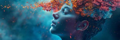 Persons Mind Overflowing With Intrusive Thoughts Represented By A