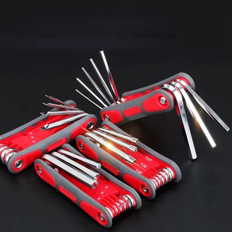 미니 다기능 접이식 스크루 드라이버 육각 렌치 세트 멀티 사이즈 스패너 수리 도구 스크루 드라이버 비트 핸드 수리 도구 키트 Aliexpress