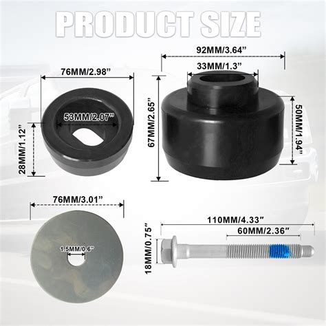 ⭐7 141 Body Cab Mount Bushing Kit For 99 14 Chevy Silverado Gmc Sierra