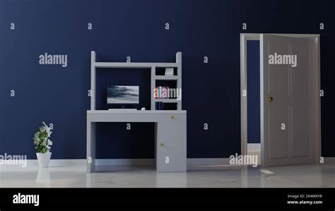 3d Render Home Workstation Background Indoor Workplace 3d Illustration