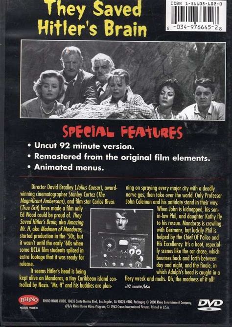 They Saved Hitlers Brain The Classic Horror Film Board