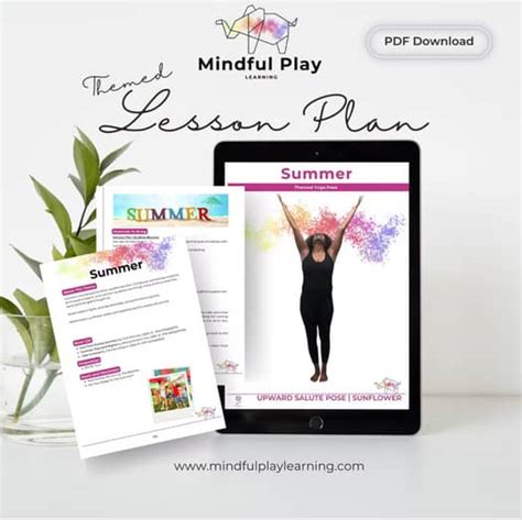 Summer Lesson Plan By Mindful Play Learning Tpt
