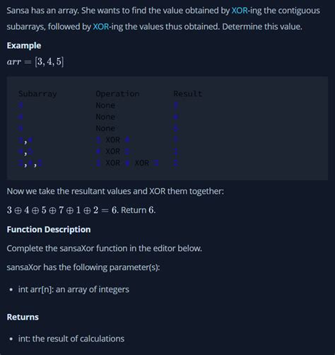 Hackerrank Week5 Sansa And Xor