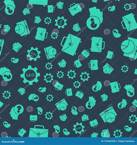 Set Briefcase Human Head With Question Mark Seo Tag With Gear Wheel And Laptop With Graph