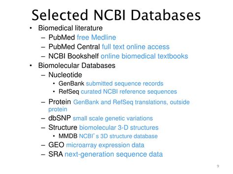 Ppt Ncbi Web Resources I Databases And Entrez Powerpoint
