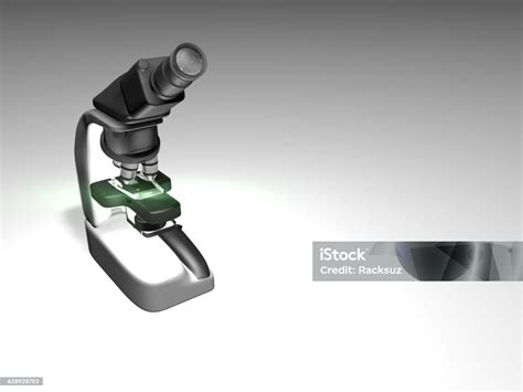 Microscope Study For Threedimensional Education Stock Illustration