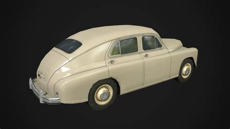 Gaz M20 Pobeda Modelo 3d 19 3ds Fbx Obj Free3d