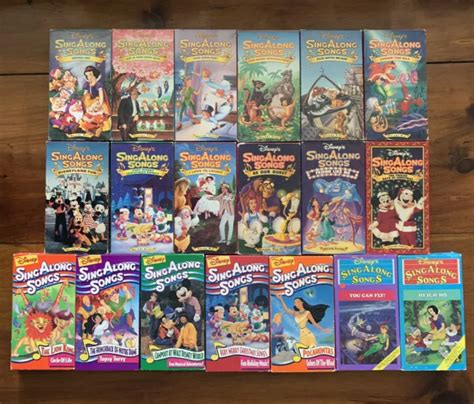 Lot Of 19 Disney Sing Along Songs Vhs Volumes 1 12 Plus Xtras 14795