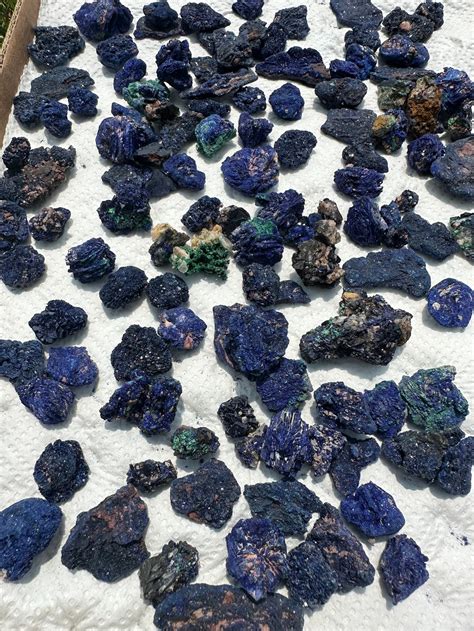 Raw Azurite Crystal Rough Azurite Malachite Stone Raw Azurite Malachite