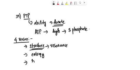 Solved Which Is Not A Reason Why Atp Has High Phosphoryl Charge Transfer Potential A