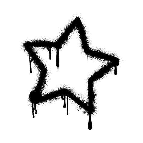 Spray Star Graffiti Spray Isolé Sur Fond Blanc Vecteur Premium