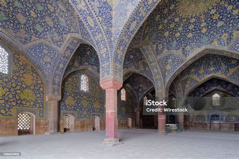 Interior Of The Expansive And Ornately Decorated Great Mosque Of