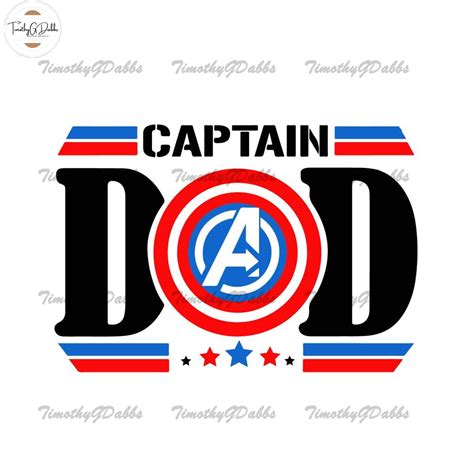 Captain Dad Svg Captain America Shield Svg Inspire Uplift