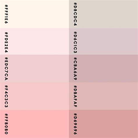 Blush Color Palette With Hex Codes