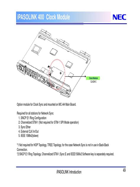 Ipasolink 400 Clock Module Overview Pdf Ethernet Modulation