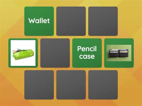 School Objects Matching Pairs