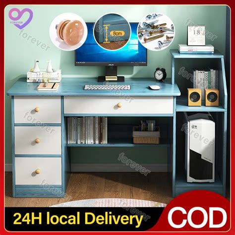 【cod】simple Computer Desktop Desk Office Table Home Table Bookcase Desk