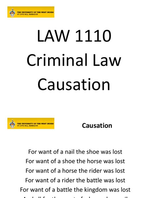 Law Causation Notes Pdf Causation Law Proximate Cause