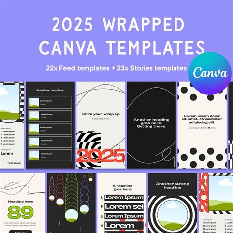 Spotify Wrapped Template Canva Etsy