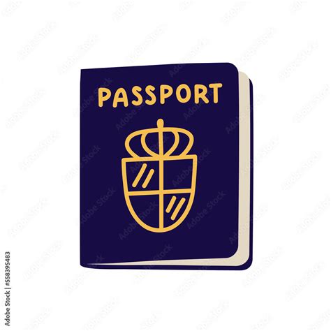 Passport Id Document Legal Pass Book Cover With Abstract National