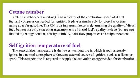 Characteristics Of Diesel Pptx