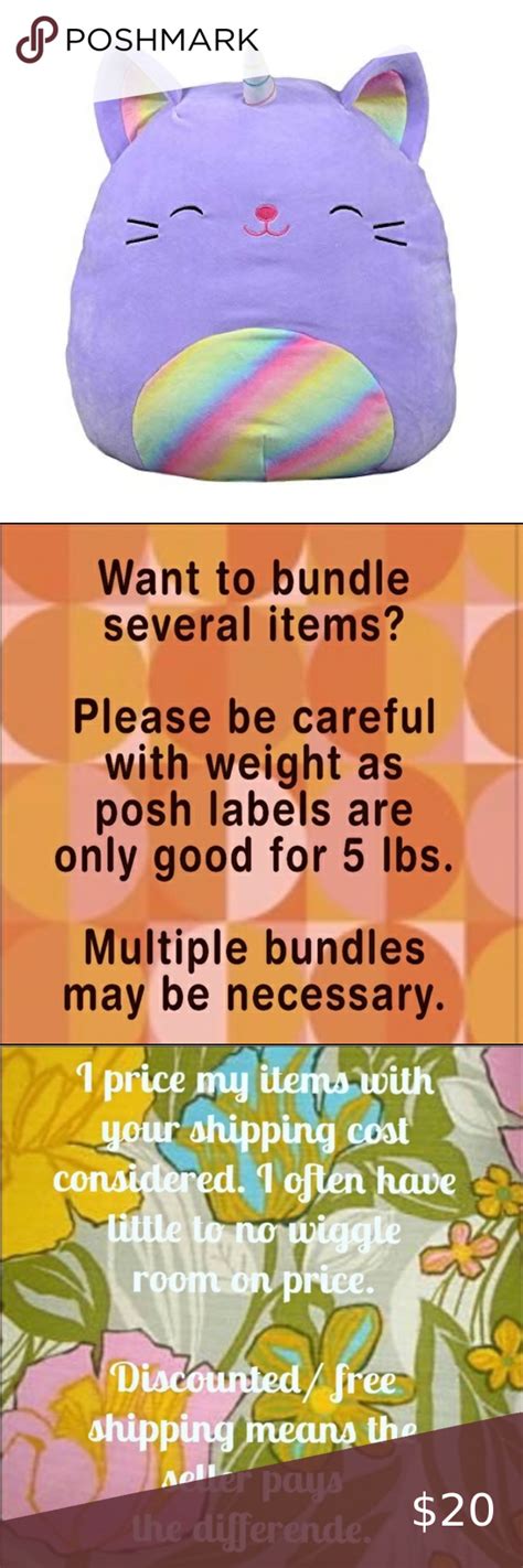 Kittycorn Squishmallow Small Pillows Clothes Design Super Cute