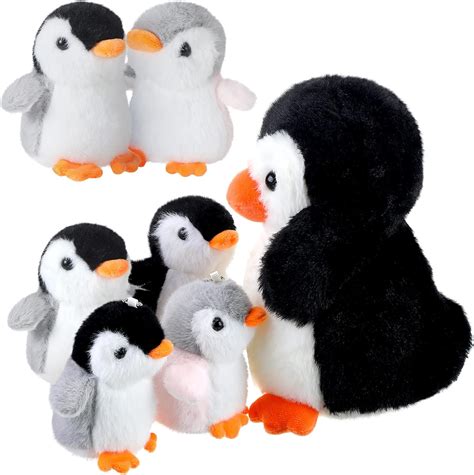 Sosation 7 Pcs Penguin Plush Toys Set Stuffed Animal