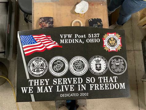Custom Granite Memorials For Veterans Milano Stone And Restoration