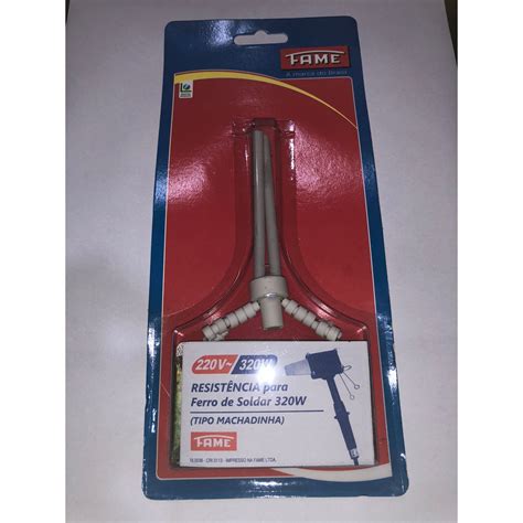 Resistência P Ferro De Soldar Fame 320w 127 220v Tipo Machadinha