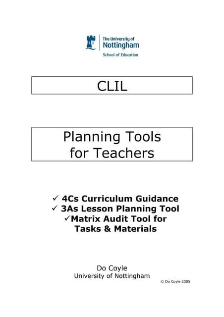Clil Content And Language Integrated Learning Ppt