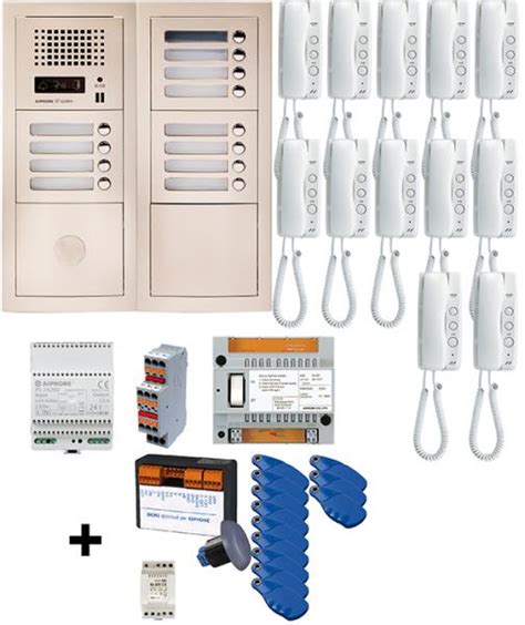 Pack Audio 12 Boutons Encastré Avec Vigik 12 Postes Aiphone Gta12ev