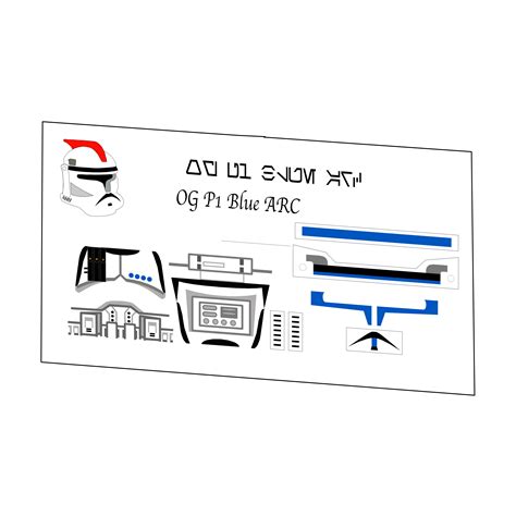 Ogp1 Blue Arc Trooper Decal Fl Bricks Customs